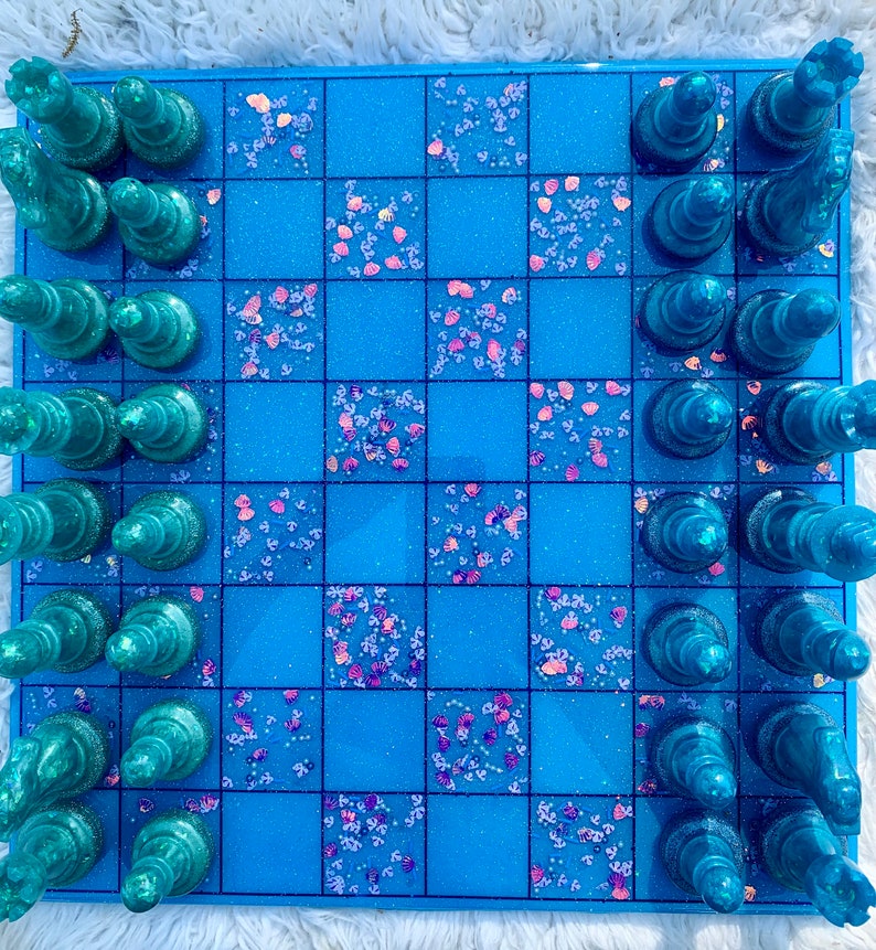 Resin Chess Set, Strategy Game, Family Game Night, Hand Crafted Chess ...