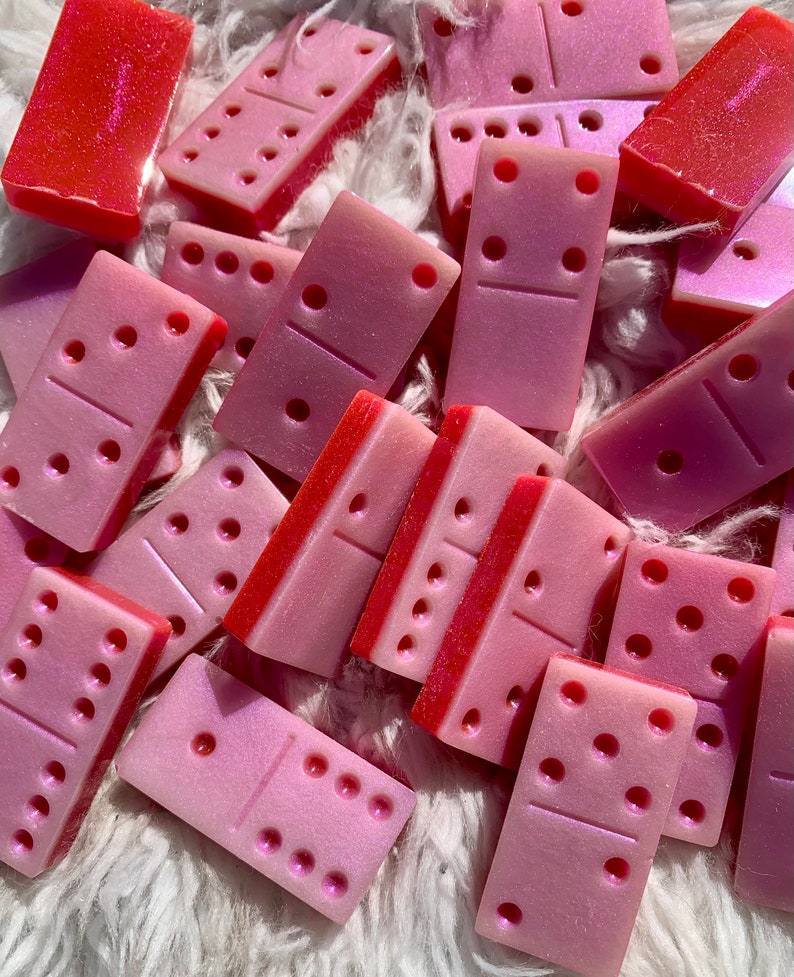 Dominoes, Family Game Night, Party Game, Pink With Fluorescent Orange ...