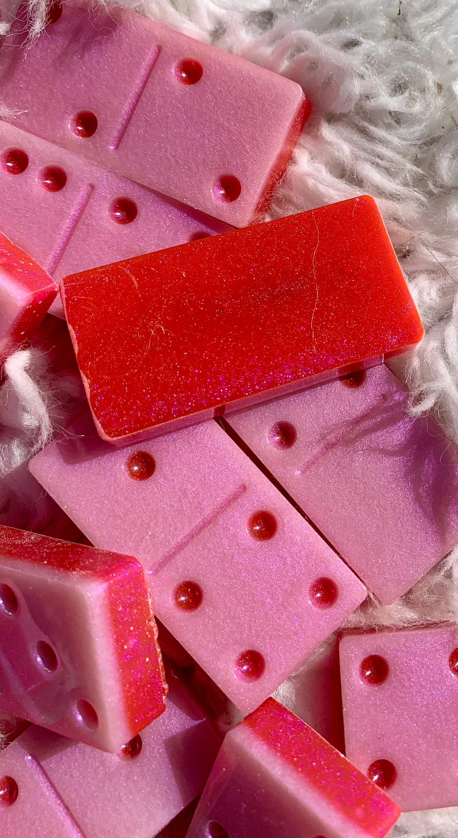 Dominoes, Family Game Night, Party Game, Pink With Fluorescent Orange ...