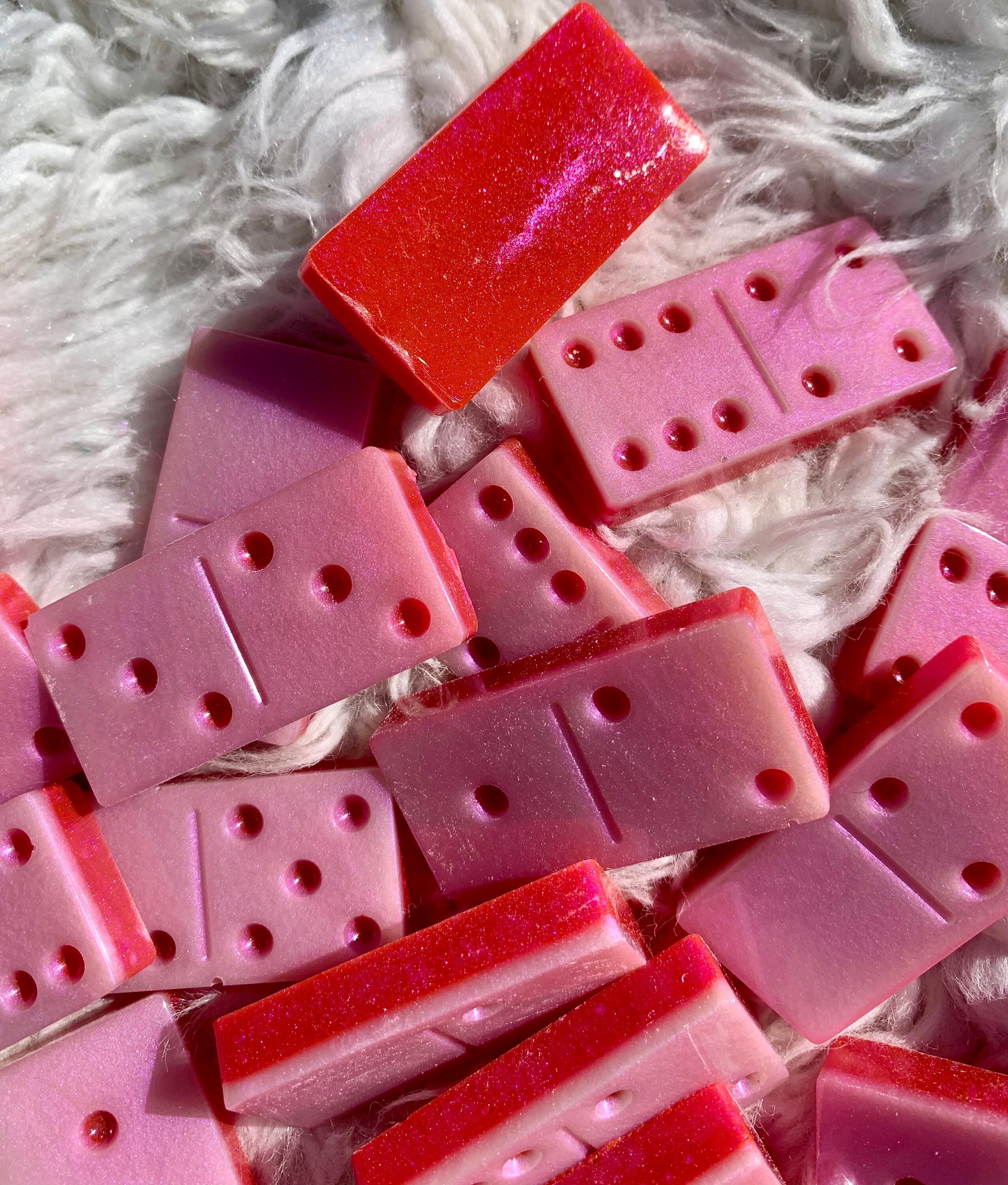 Dominoes, Family Game Night, Party Game, Pink With Fluorescent Orange ...