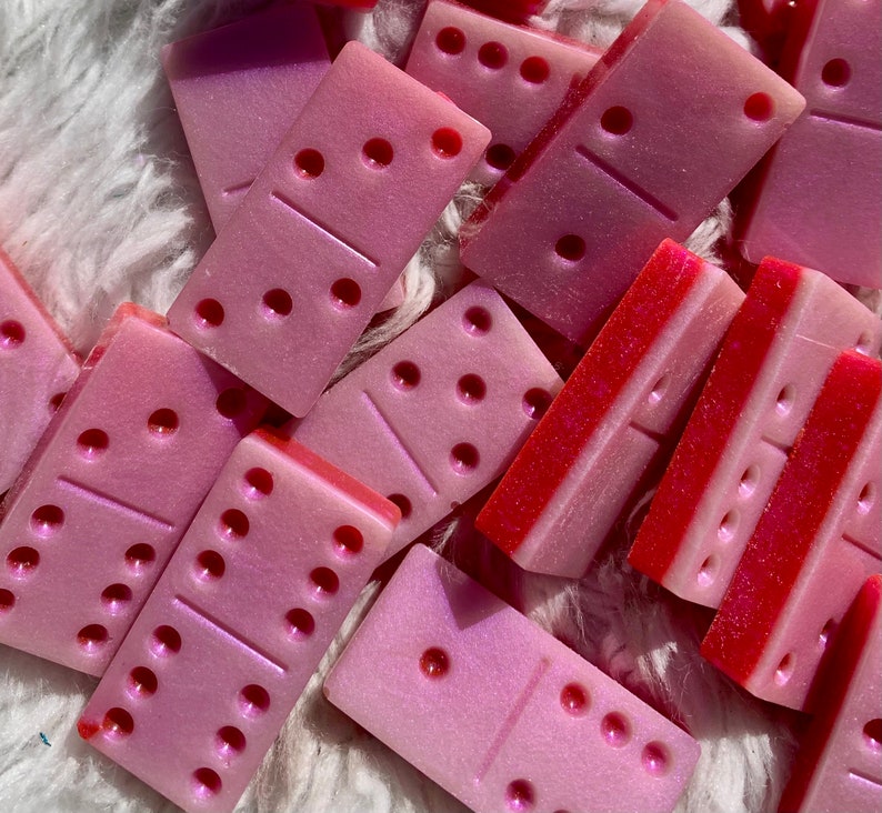 Dominoes, Family Game Night, Party Game, Pink With Fluorescent Orange ...
