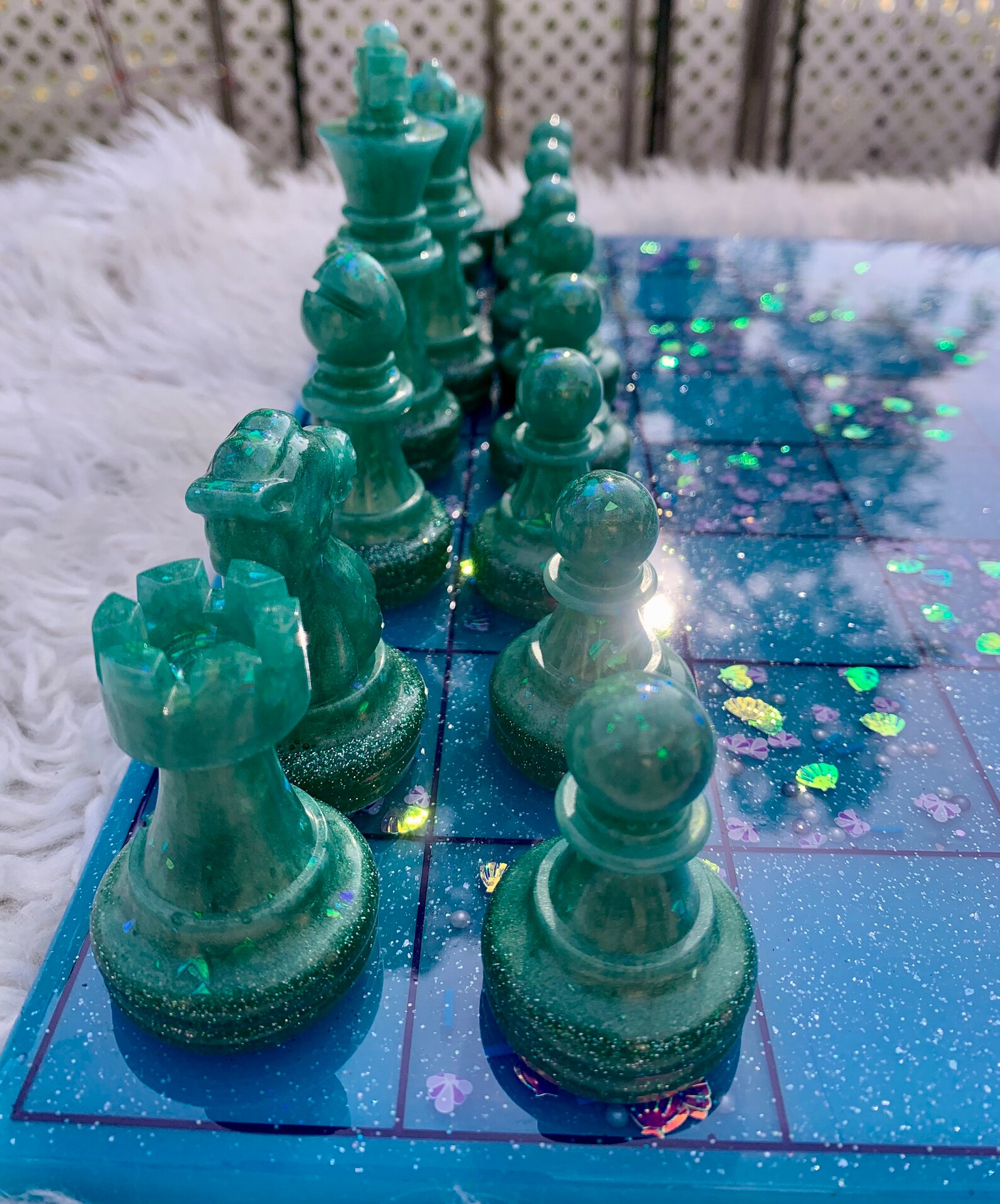 Resin Chess Set, Strategy Game, Family Game Night, Hand Crafted Chess ...