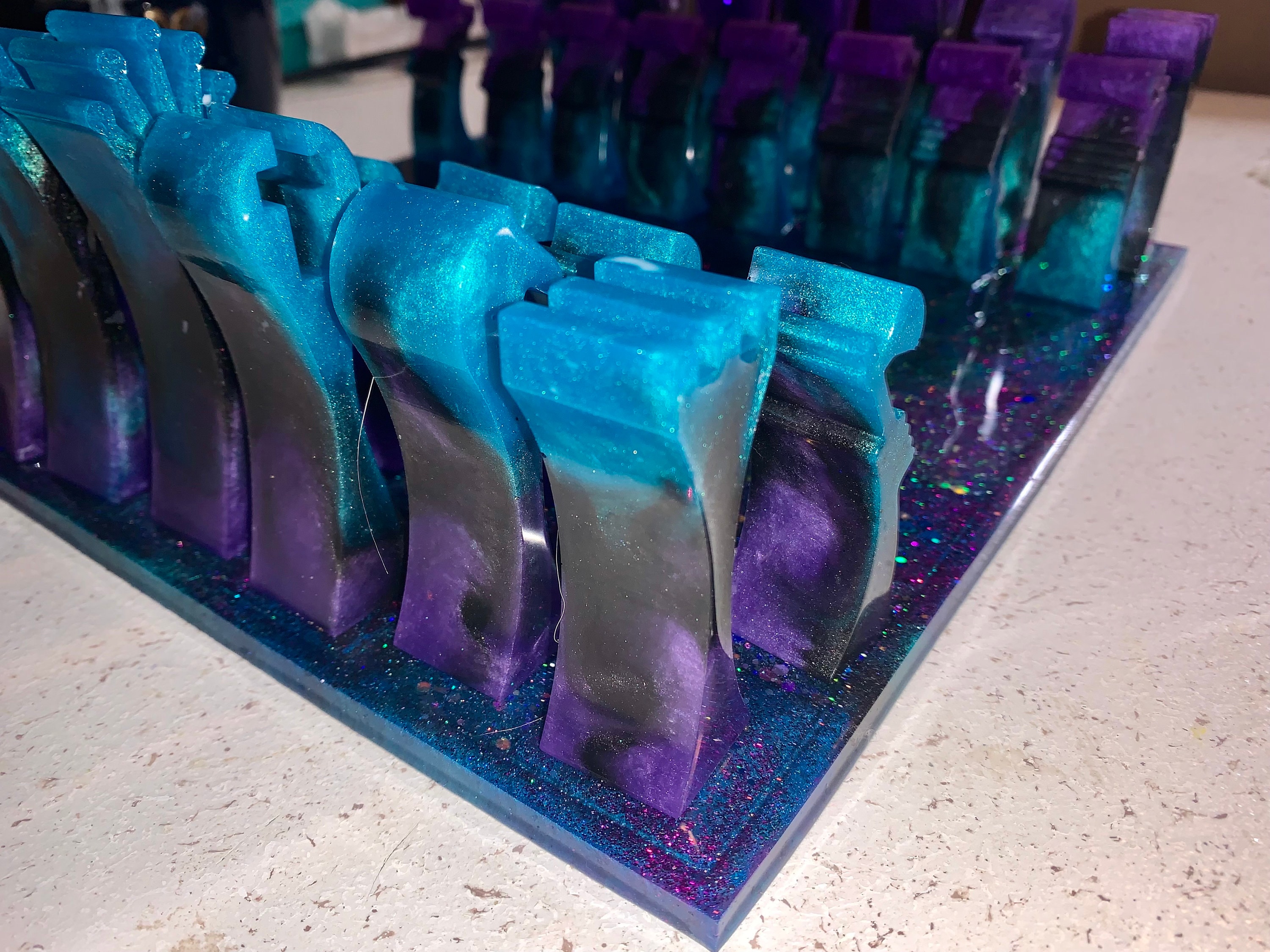 Resin Chess Set, Strategy Game, Family Game Night, Hand Crafted Chess ...