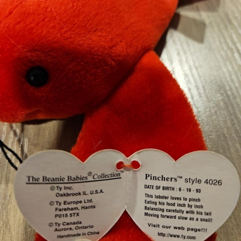 TY Beanie Babies Pinchers With Errors - Etsy