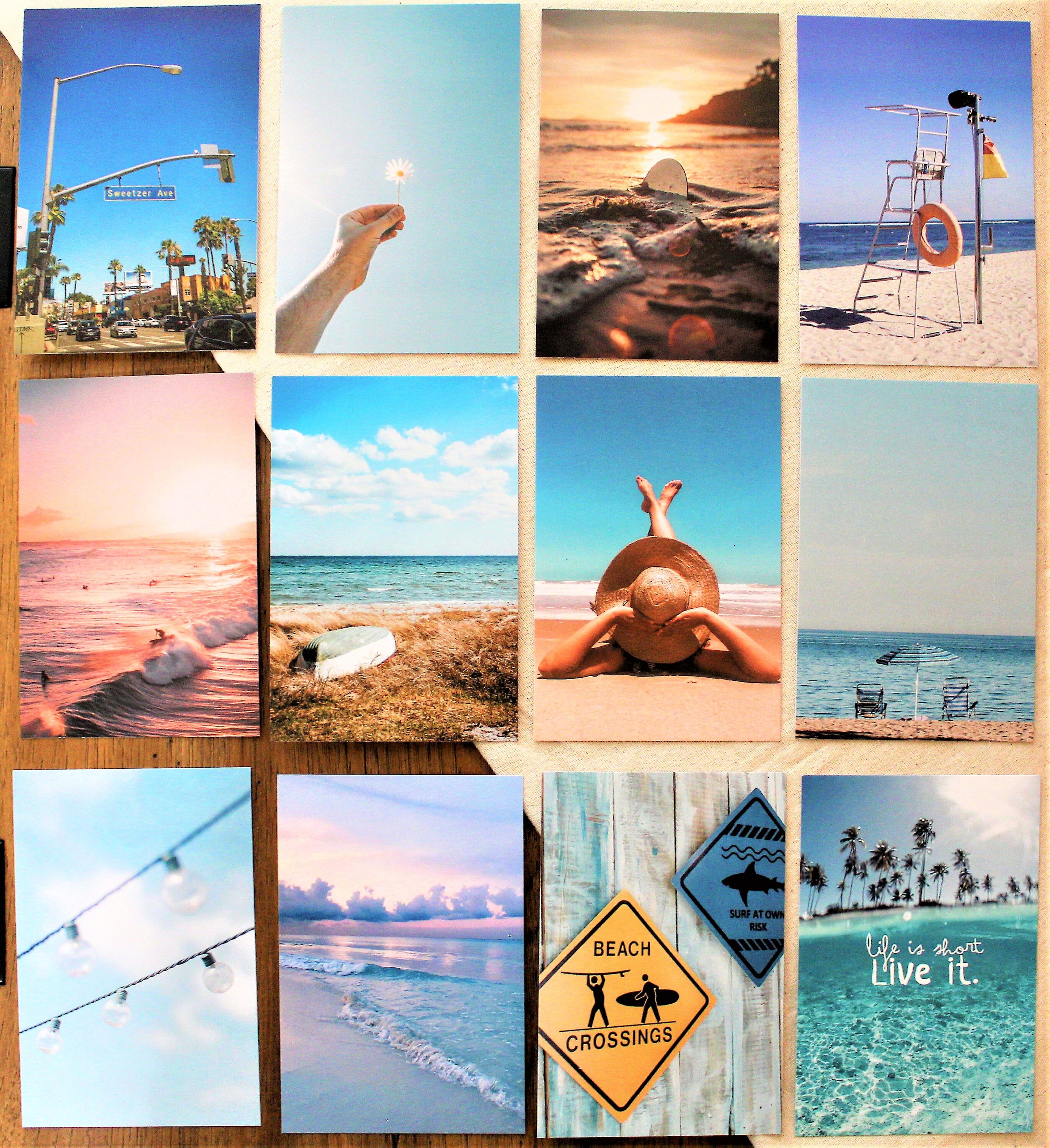 Assorted Ocean Blue Aesthetic Postcards | Set of 5 Blank Postcards ...