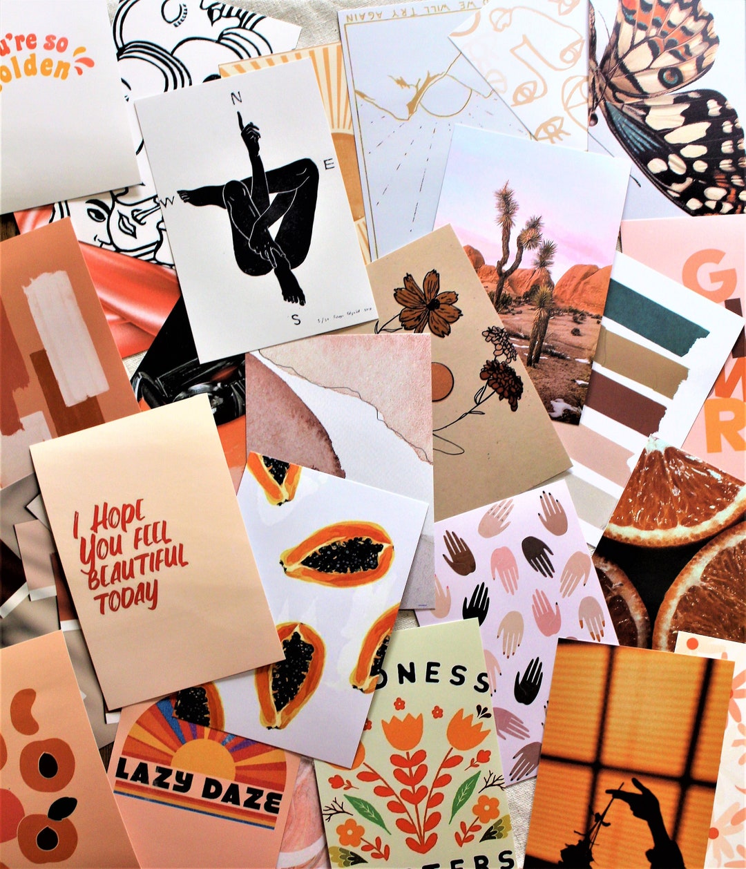 Assorted Boho Aesthetic Postcards Set of 5 Blank Postcards - Etsy