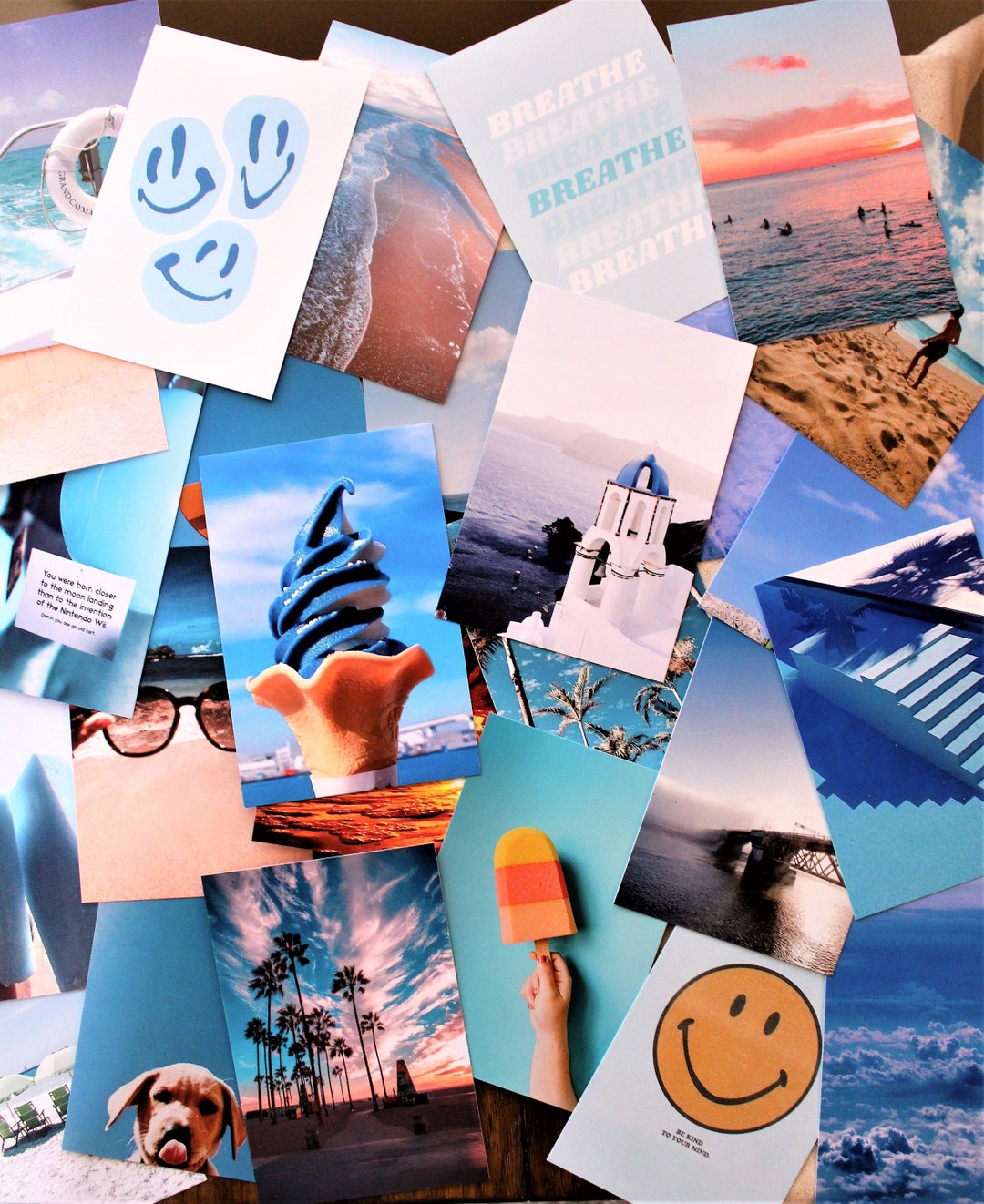 Assorted Ocean Blue Aesthetic Postcards | Set of 5 Blank Postcards ...