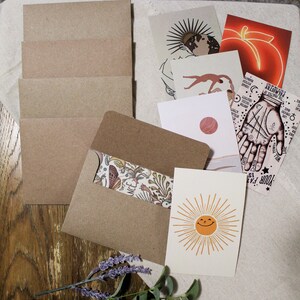 Assorted Boho Aesthetic Postcards | Set of 5 Blank Postcards | Each ...