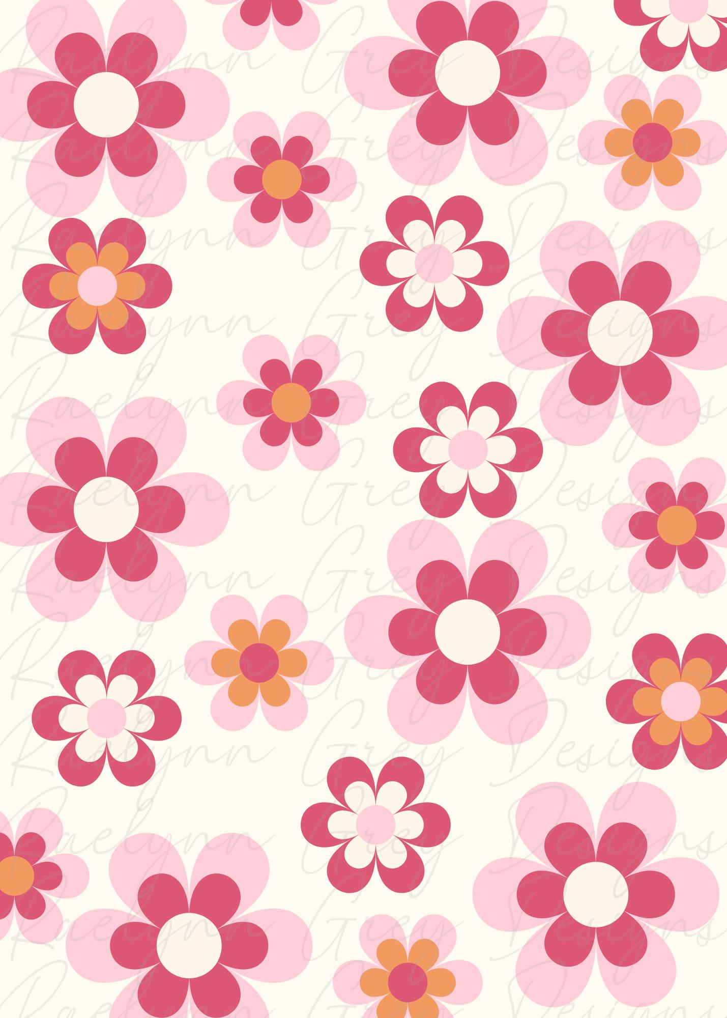 Editable Pink Groovy Fox Party, Groovy Fox Invitation, Pink Flower Fox ...