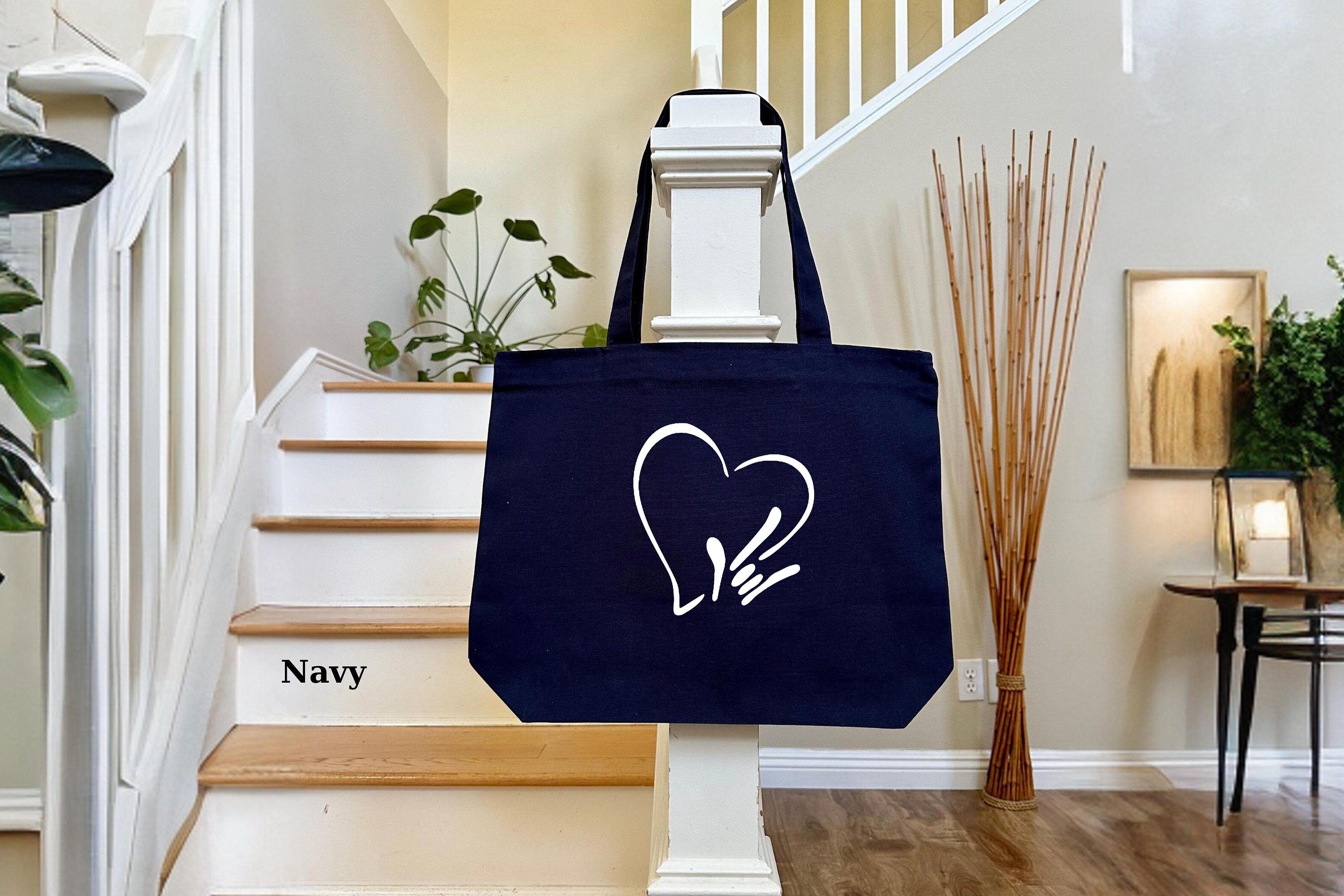 Sign Language I Love You Heart Bag, Love Tote Bag, American Sign ...