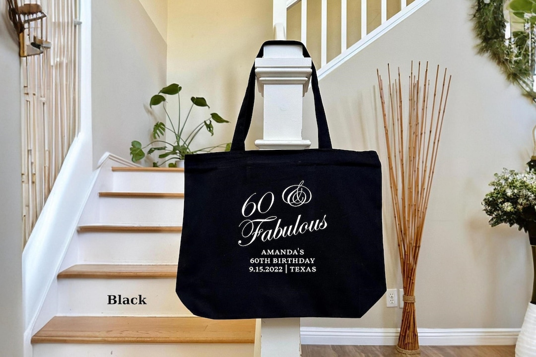 60 and Fabulous Tote Bag, 60th Birthday Tote Bag, Born 1964 Vintage ...