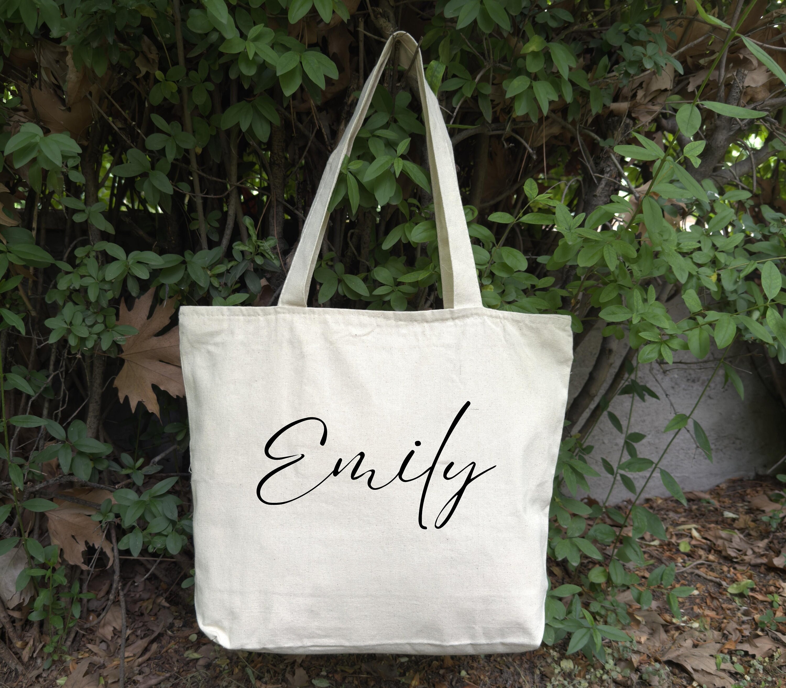Personalized Name Bag, Bridesmaid Bag Personalized, Custom Name Tote ...