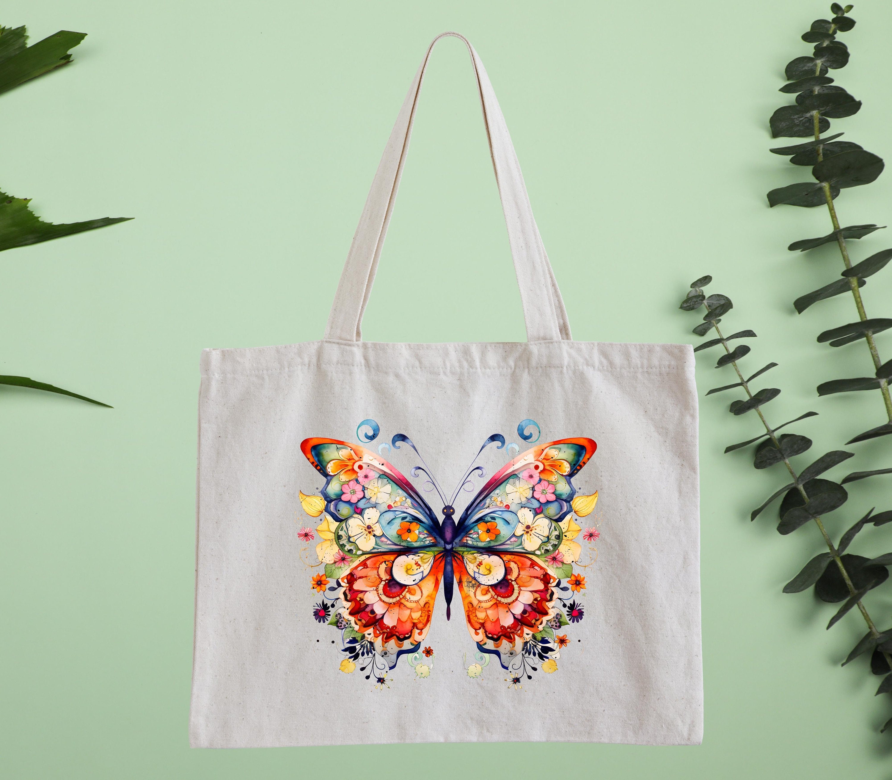 Butterfly Lover Tote Bag, Butterfly Gift Bag, Butterfly Bags, Aesthetic ...