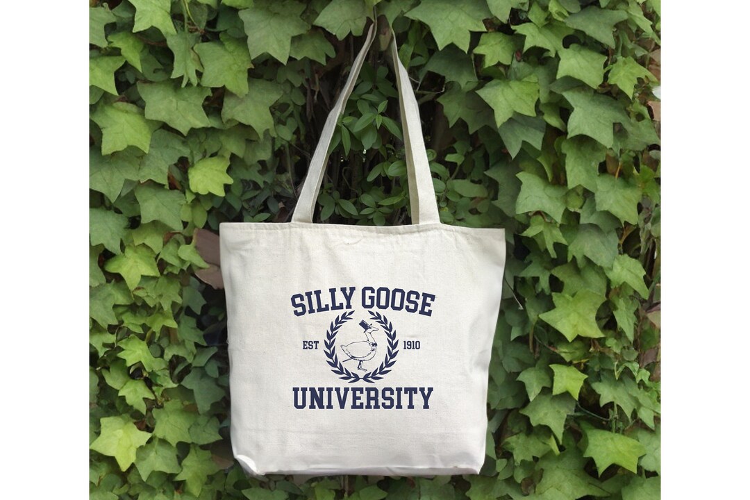 Silly Goose University Bag, Funny Goose Tote Bag, Humorous Goose Gift ...