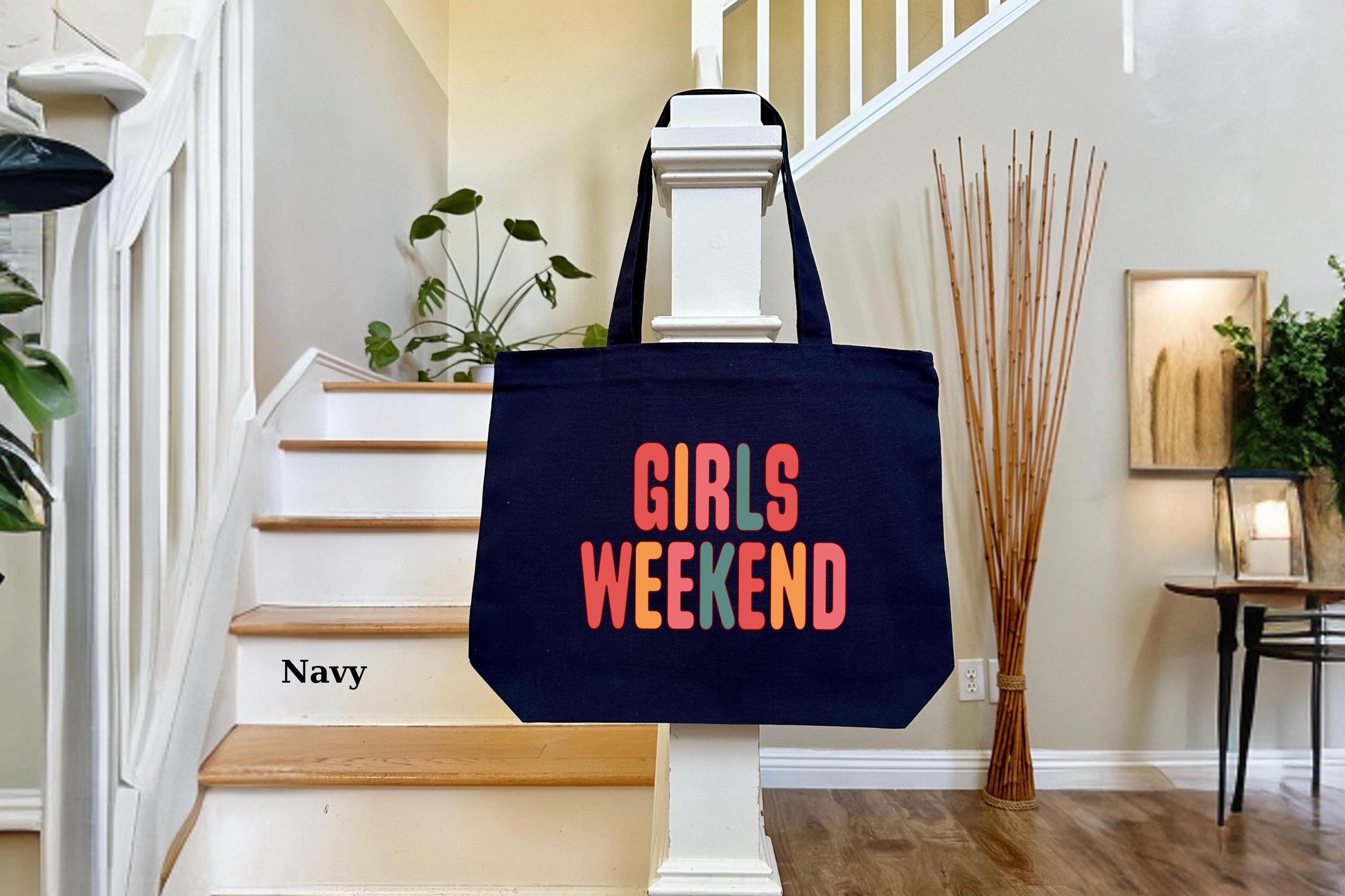Girls Weekend Tote Bag, Stylish Tote for Beach Vacations & Girl Trips ...
