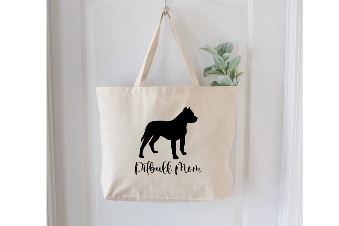 Pitbull, Pitbull Mom, Pit Bull Tote Bag, Pitbull Gifts, Pitbull Dad Bag ...