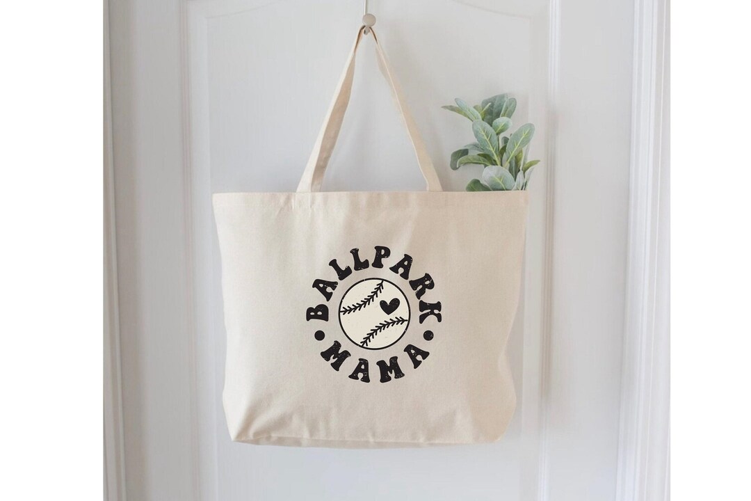 Baseball Mom Tote Bag, Ballpark Mama Gift, Softball Game Day Bag ...