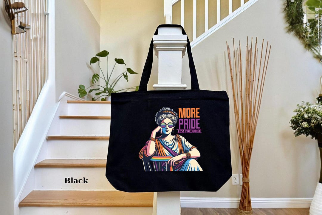 Pride and Prejudice Tote Bag, Rainbow LGBT Visibility, Love is Love ...