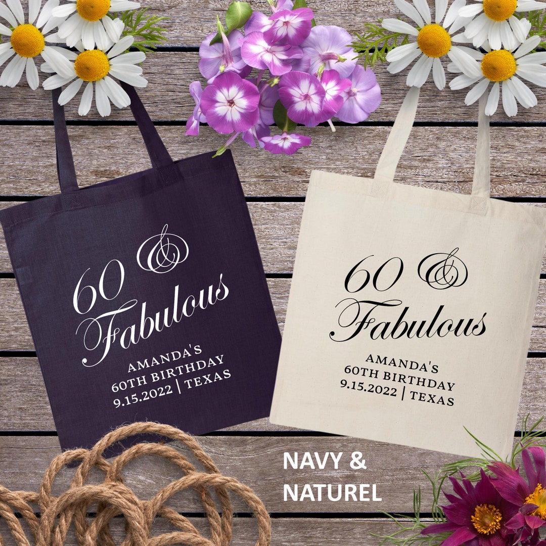 60 and Fabulous Tote Bag 60th Birthday Tote Bag Born 1962 - Etsy