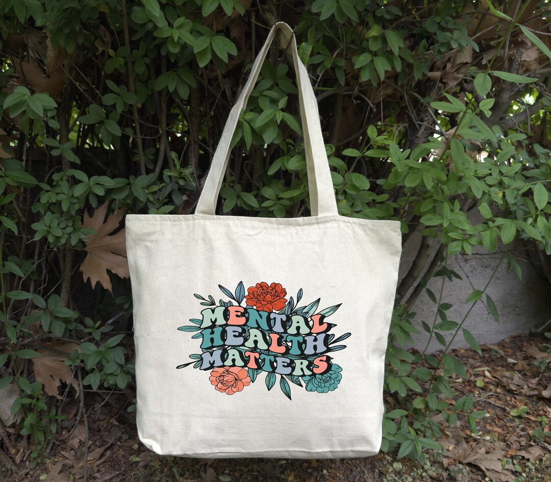 Mental Health Matters Tote Bag, Mental Health Bag, Therapist Tote Bags ...