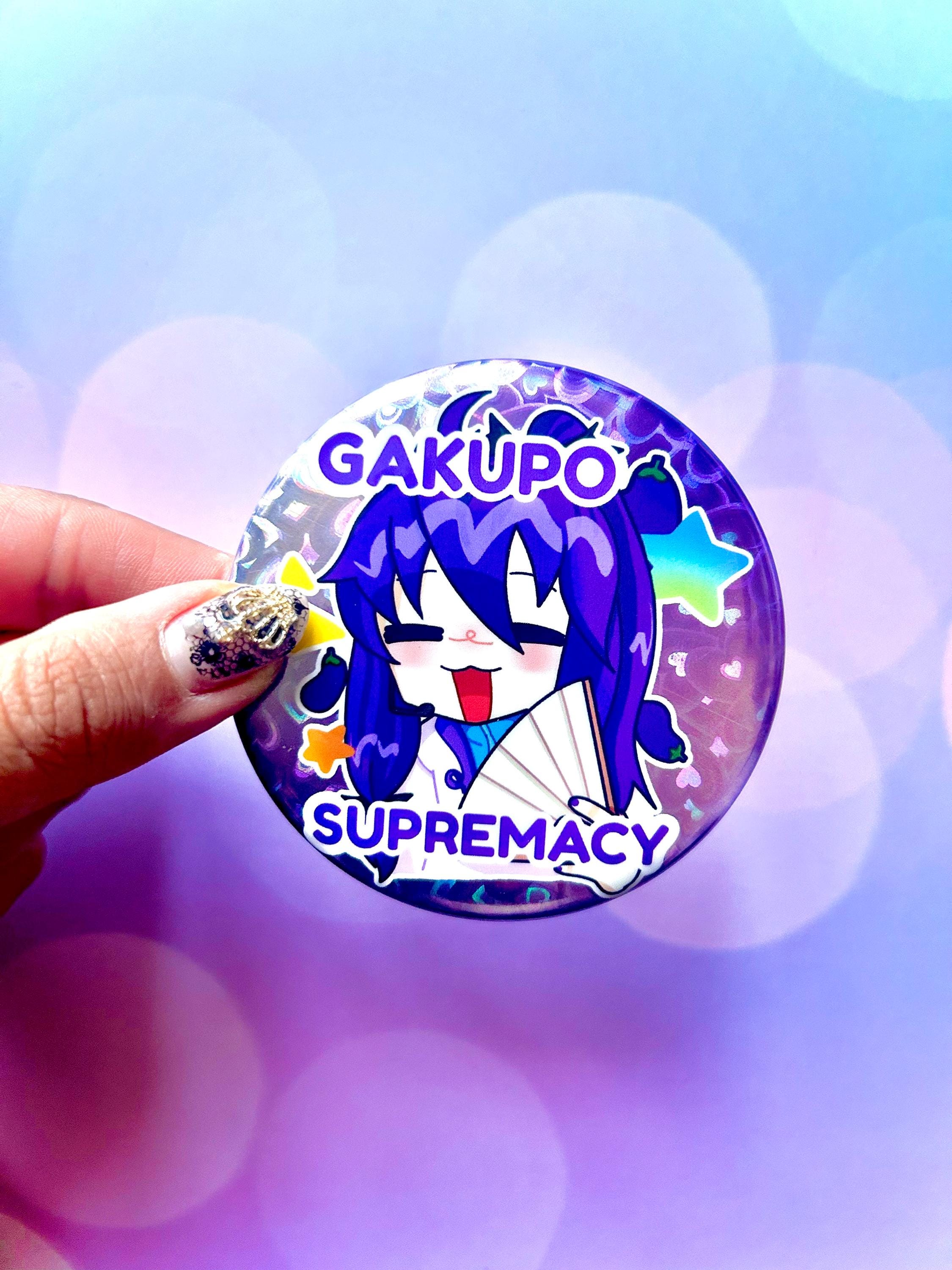 Miku Supremacy Holographic Pin Button | Anime Heart Teto Meme Funny ...