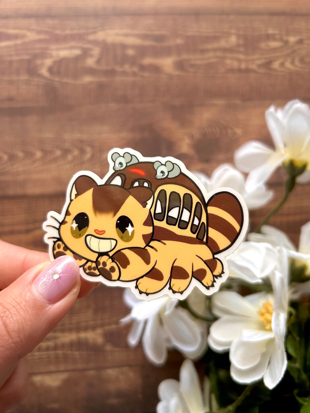 Catbus Clear Sticker Vinyl Decal Laptop Waterbottle Waterproof Studio ...