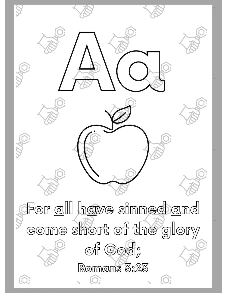KJV Coloring Book: the Bible Alphabet for Kids - Etsy
