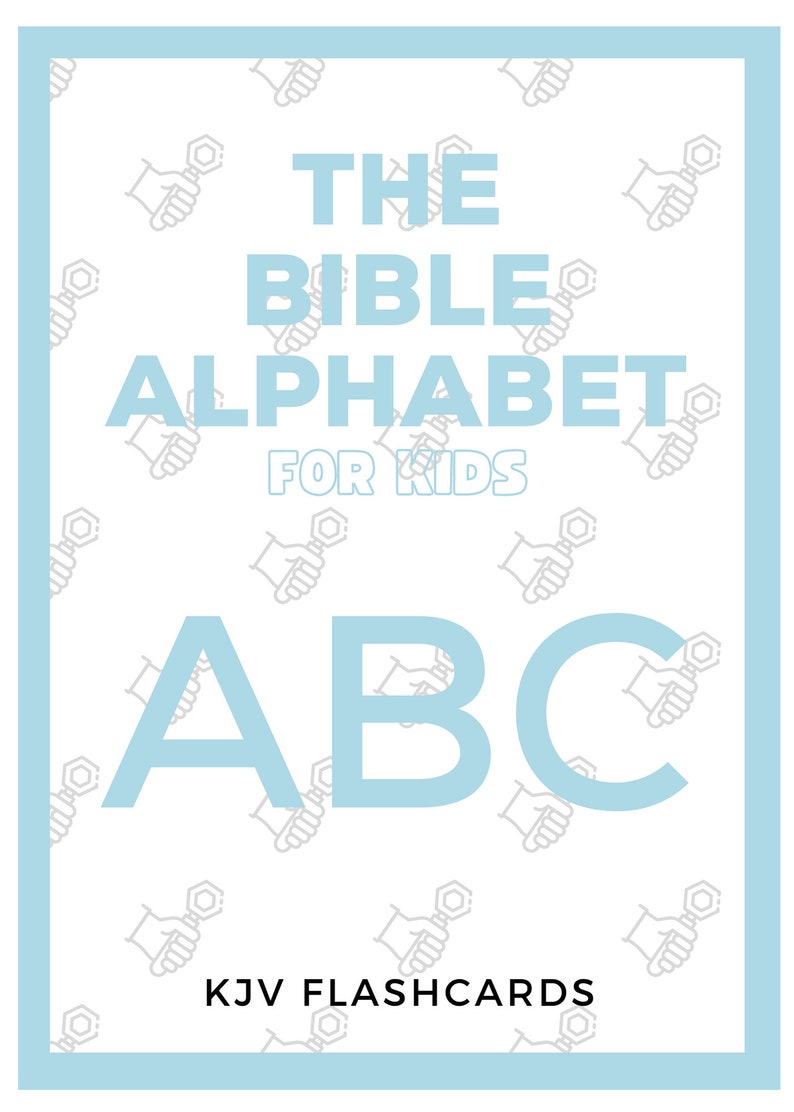 KJV Flashcards: the Bible Alphabet for Kids - Etsy