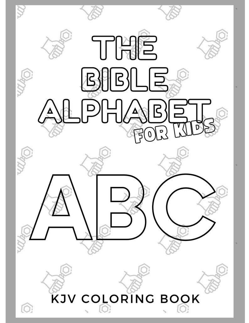 KJV Coloring Book: the Bible Alphabet for Kids - Etsy