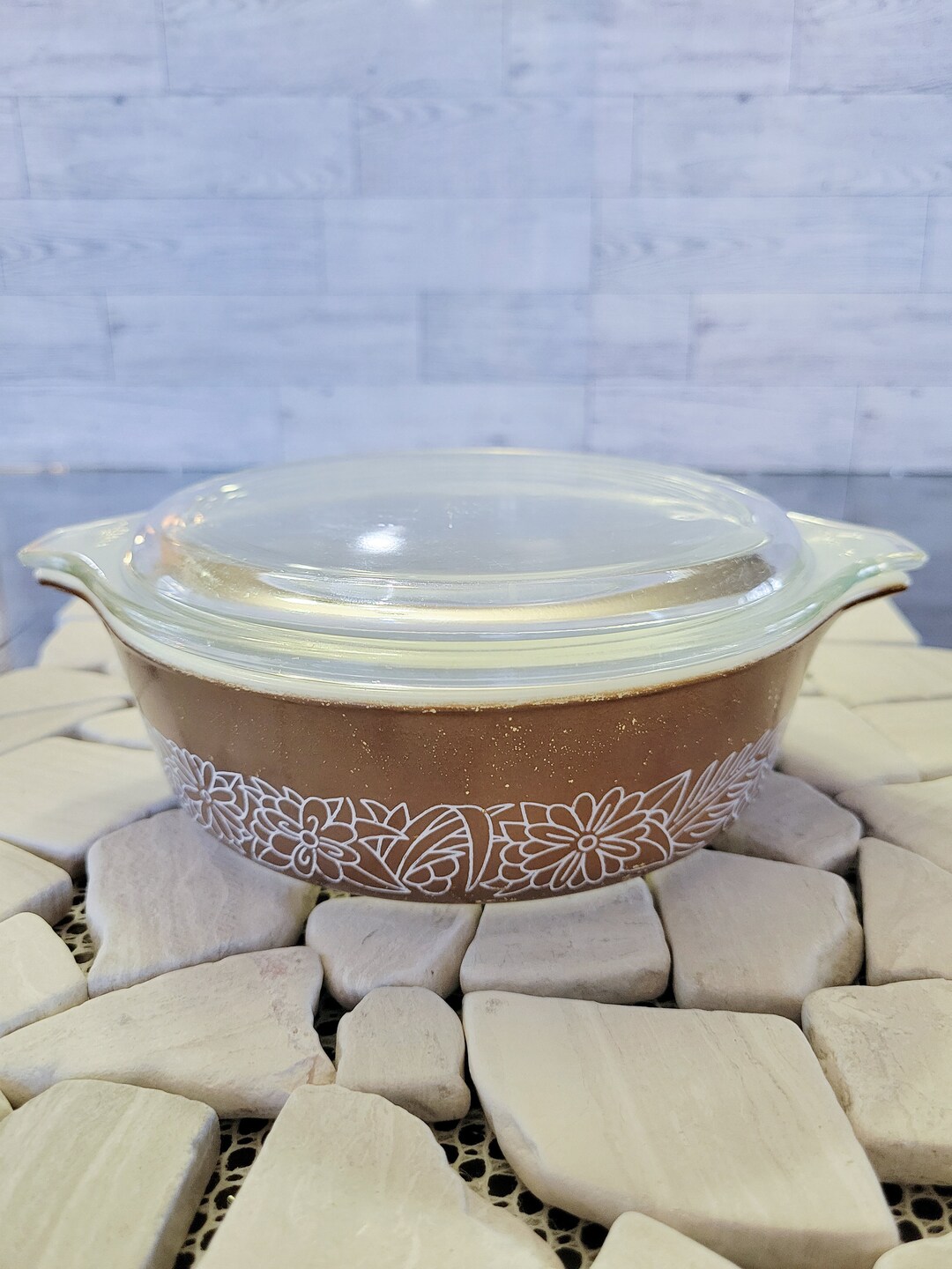 Vintage Pyrex Woodland Brown Small Covered Casserole Dish W/lid #471-B ...