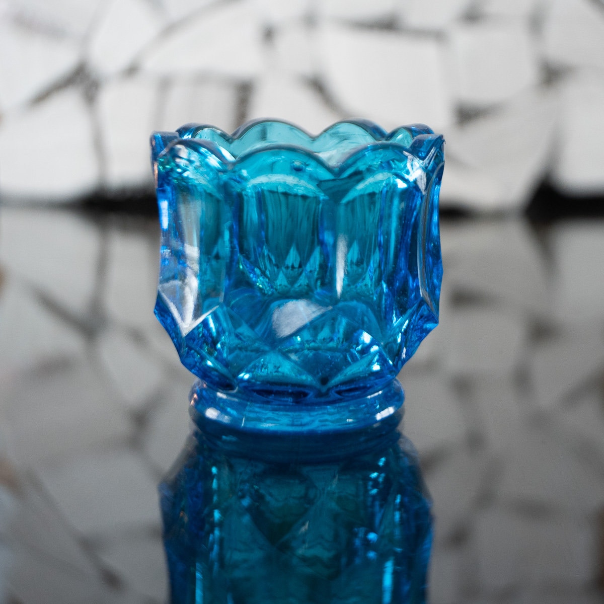 Vintage L.E. Smith Dominion Cobalt Blue Toothpick Holder - Etsy