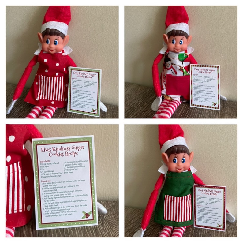 Elf Baking Apron and Recipe - Etsy