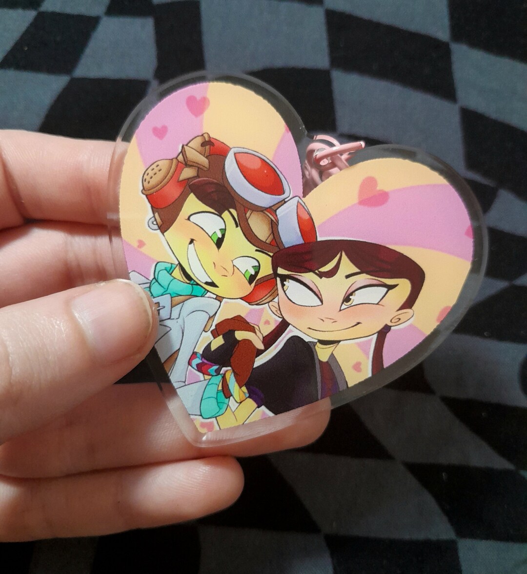 Razlili Heart Charm Psychonauts Fanmade Keychain - Etsy