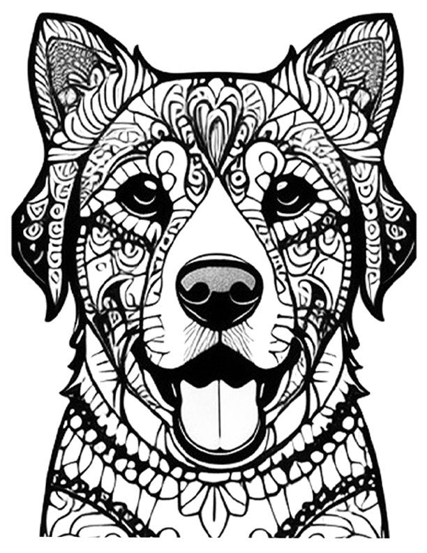Relax and Color Dogs Coloring Pages 100 Pages of Coloring Fun - Etsy