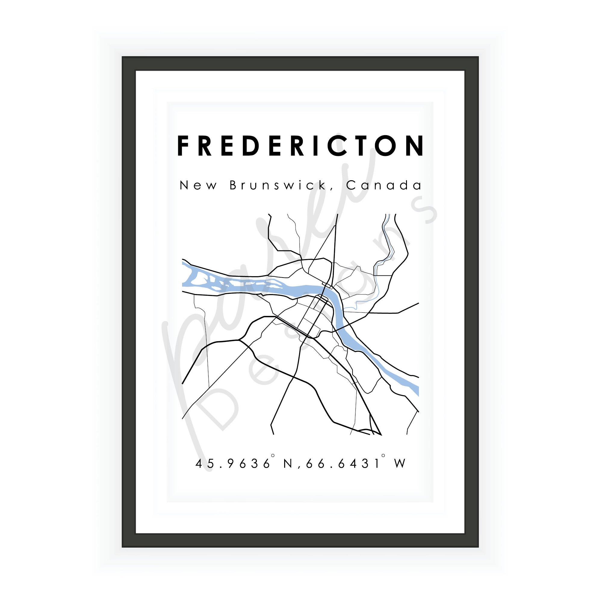 Fredericton NB Map | Fredericton New Brunswick Digital Map ...