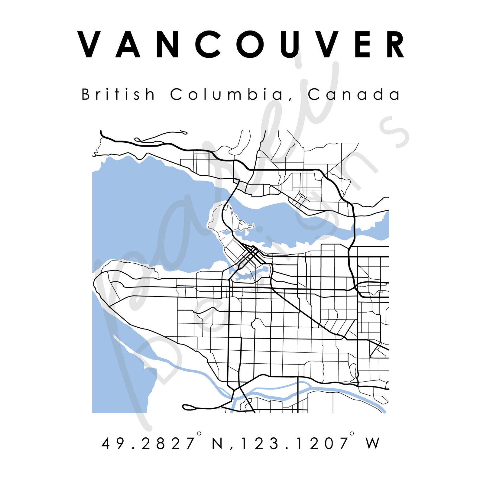 Vancouver BC Map | Vancouver British Columbia Digital Map ...