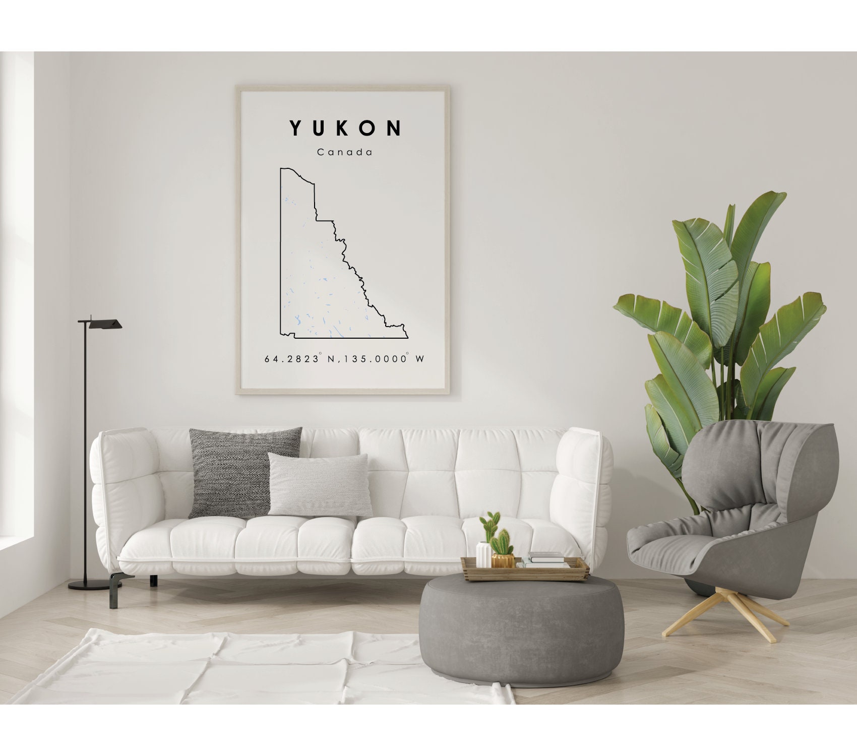 Yukon Map | Yukon Digital Map | Minimalistic Digital Map | Printable ...
