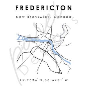 Fredericton NB Map | Fredericton New Brunswick Digital Map ...