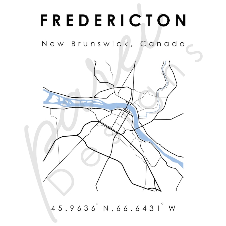 Fredericton NB Map | Fredericton New Brunswick Digital Map ...