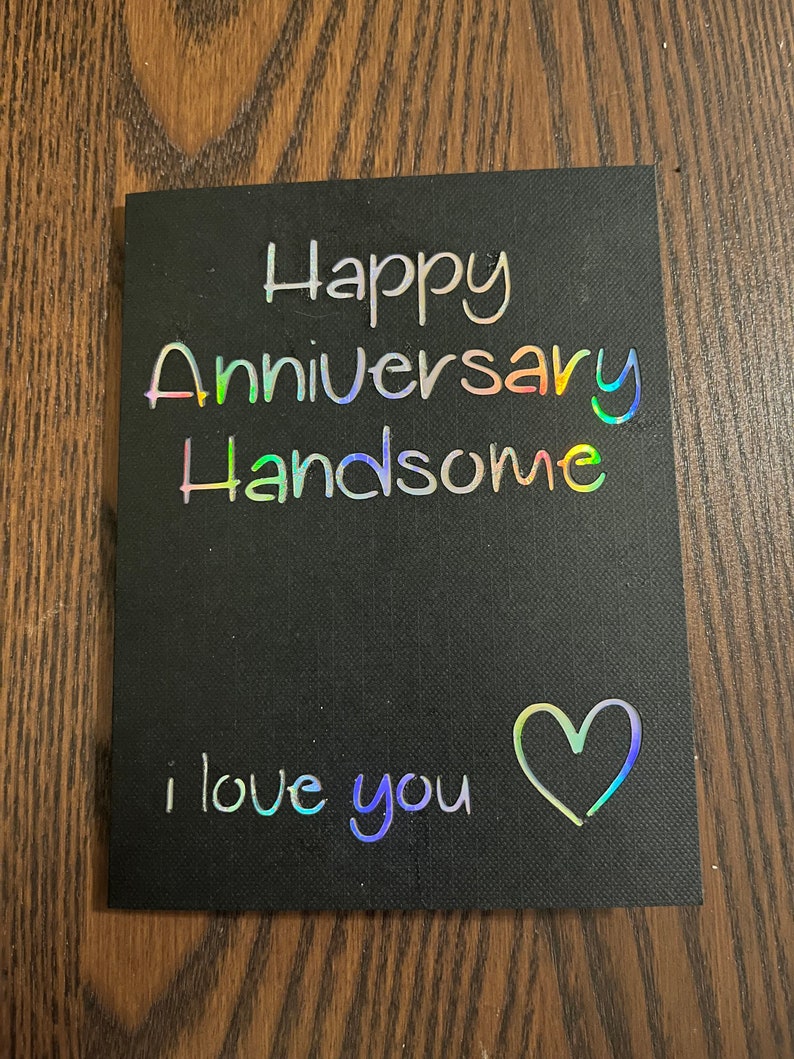 Anniversary Card for Him Happy Anniversary Handsome Card for Him ...