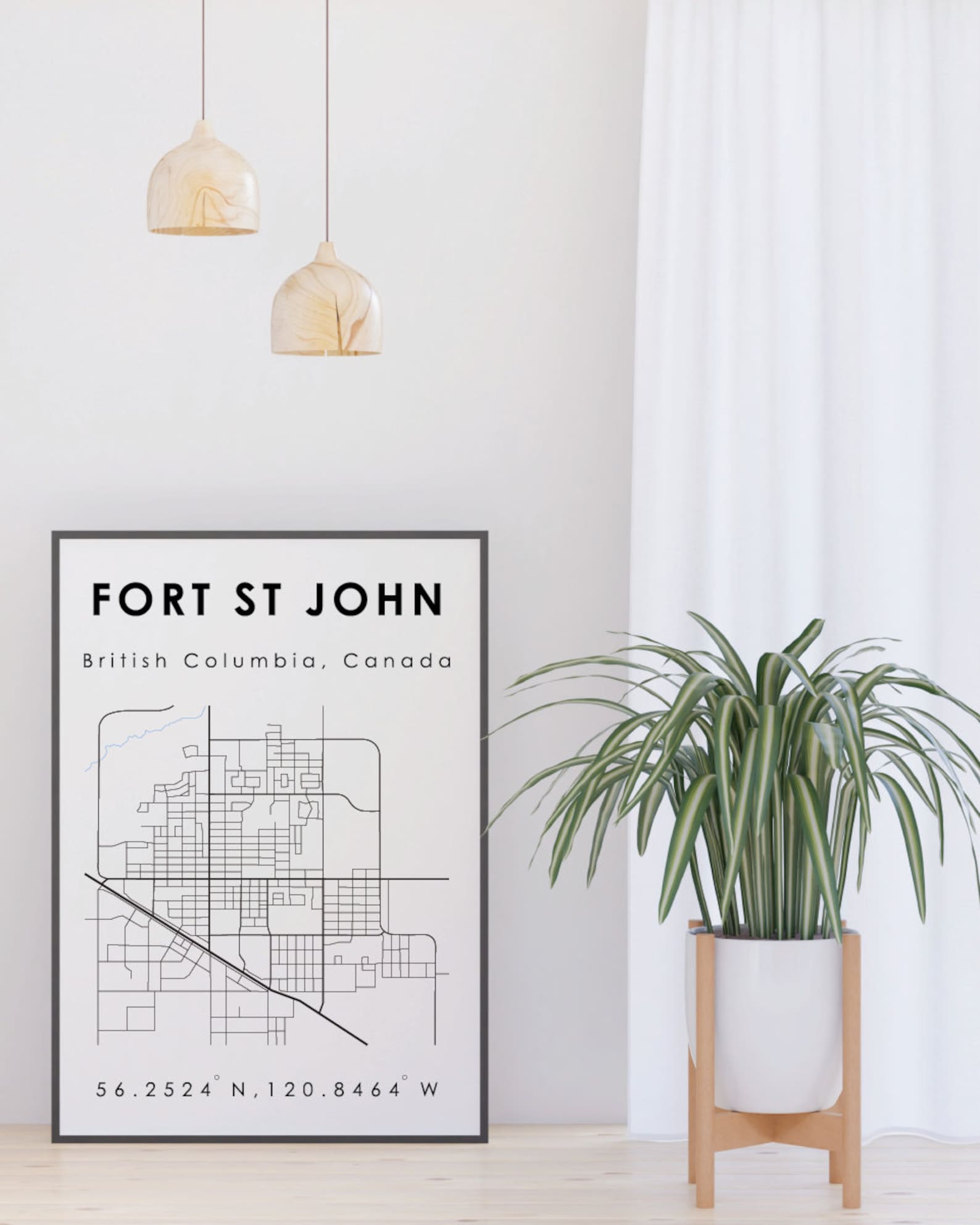Fort St John BC Map | Fort St John British Columbia Digital Map ...