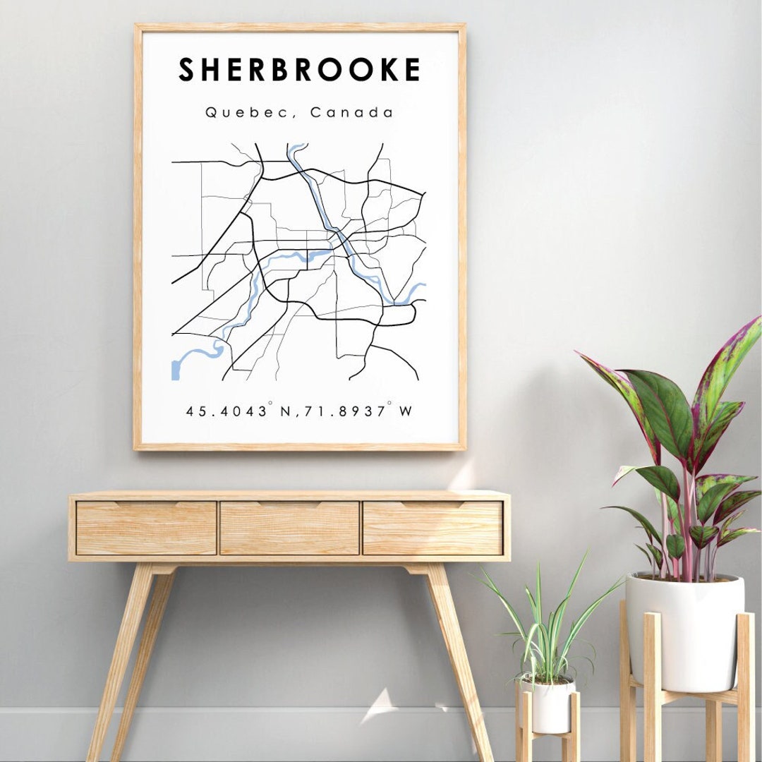 Mapa Sherbrooke QC / Mapa digital Sherbrooke Quebec / Mapa digital ...