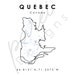 Quebec Map | Quebec Digital Map | Minimalistic Digital Map | Printable ...