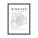 Winnipeg MB Map | Winnipeg Manitoba Digital Map | Minimalistic Digital ...