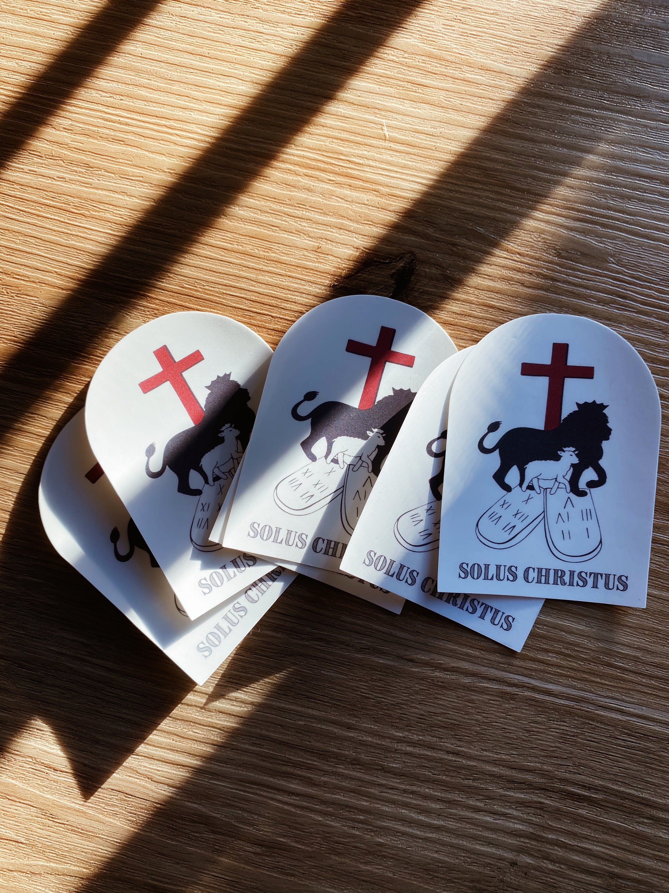 Solus Christus 5 Solas Sticker - 3 Inch Waterproof Sticker (decal) for ...