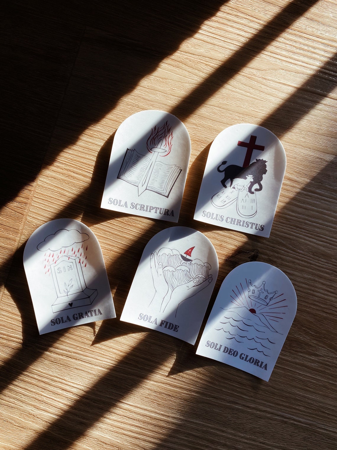 5 Solas Sticker Set - 2.25x3 Inch Waterproof Sticker (decal) for Your ...