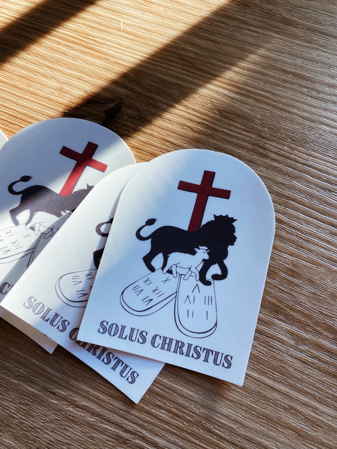 Solus Christus 5 Solas Sticker - 3 Inch Waterproof Sticker (decal) for ...