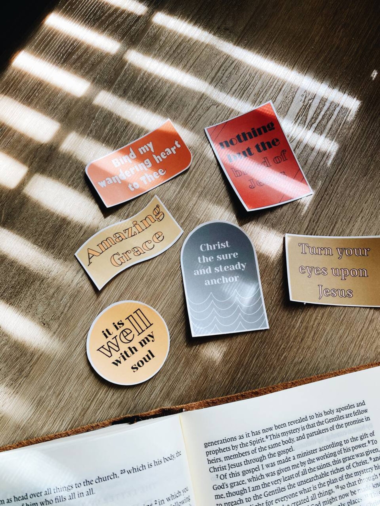Christian Hymns Set of 6 - Waterproof Sticker (decal) for Your Laptop ...