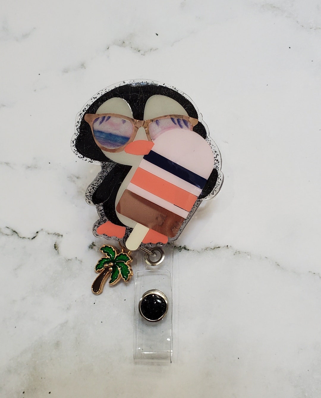 Penguin Badge Reel - Etsy