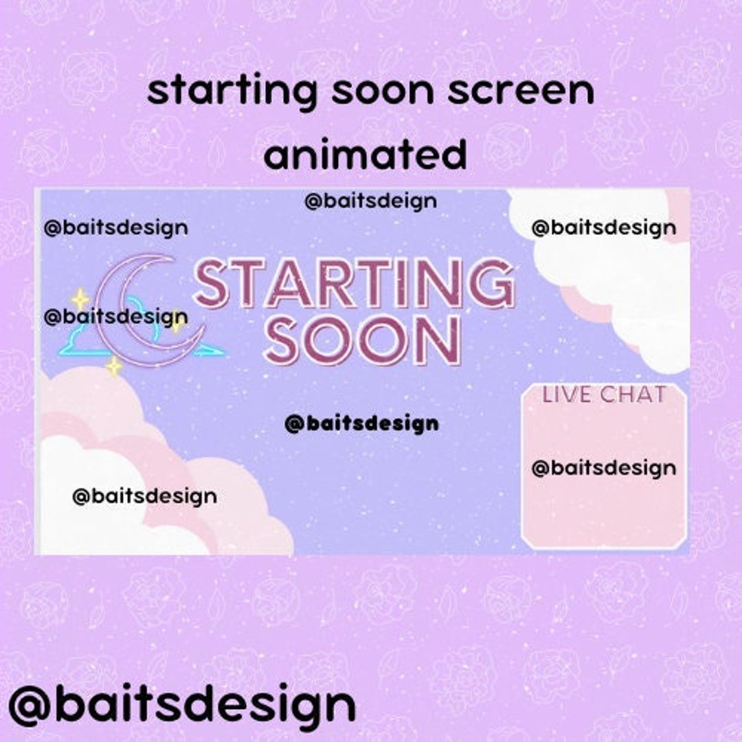 Pastel Colors Animated Starting Soon Screen - Etsy